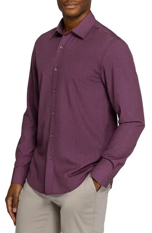 W.R.K Houndstooth Performance Long Sleeve Button Up Shirt