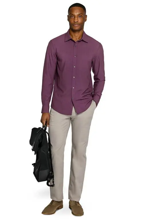 W.R.K Houndstooth Performance Long Sleeve Button Up Shirt