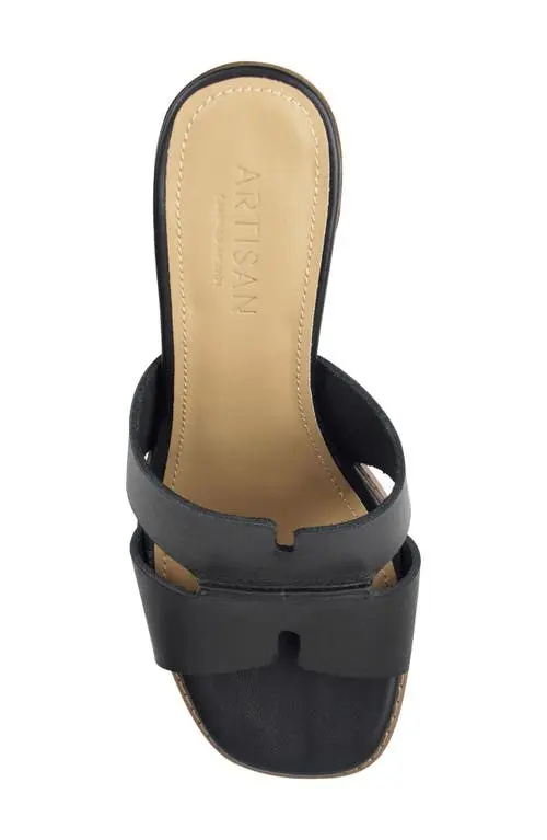 ARTISAN CRAFTED BY ZIGI Dazz Slide Sandal - Black Leather