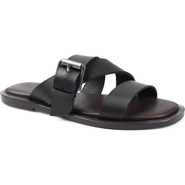 ARTISAN CRAFTED BY ZIGI Maranello Slide Sandal - Black Leather