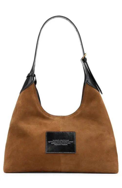 Marc Jacobs Belted Sack Suede Shoulder Bag - Copper
