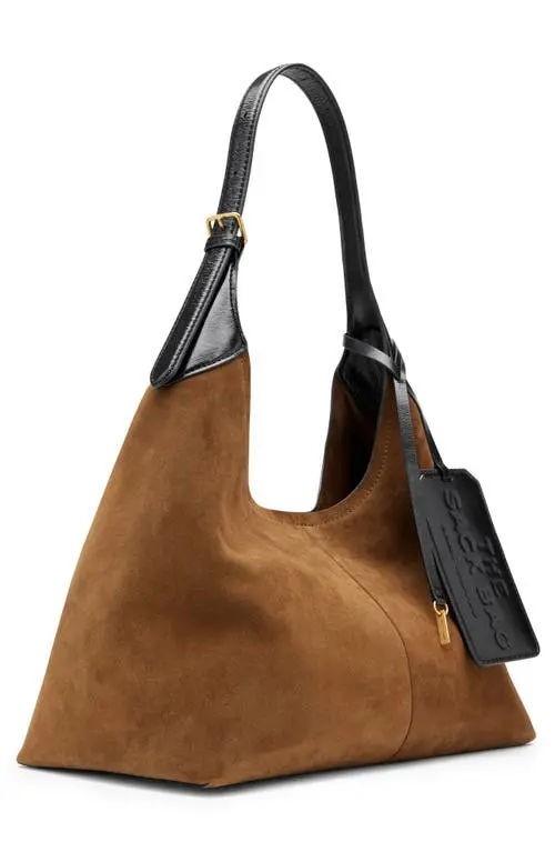Marc Jacobs Belted Sack Suede Shoulder Bag - Copper