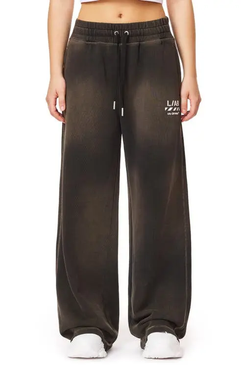 L/AB C/O OFF-WHITE Wide Leg Cotton Jersey Pants