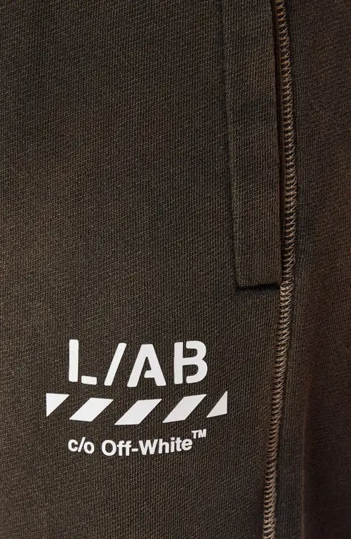 L/AB C/O OFF-WHITE Wide Leg Cotton Jersey Pants