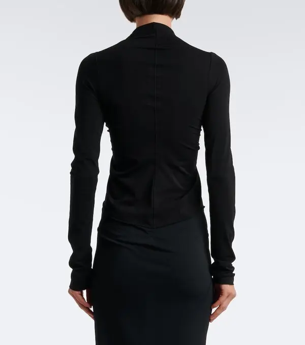 Rick Owens Allanah" Gathered Jersey Top - Black