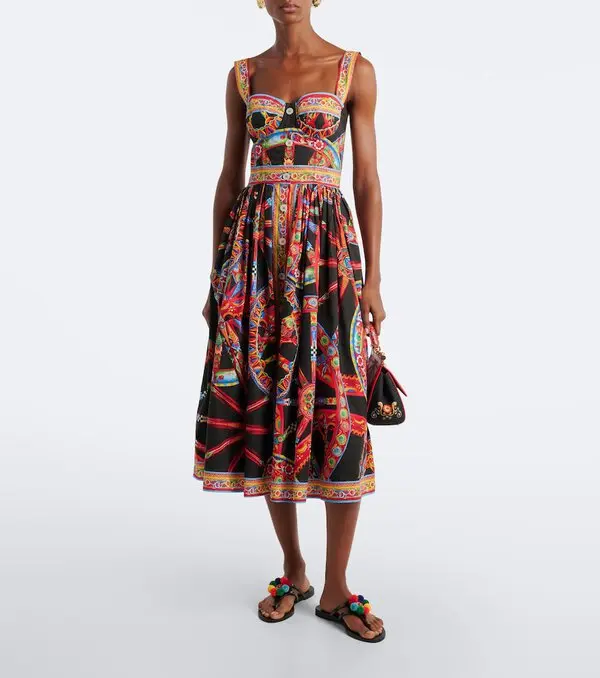 Dolce & Gabbana Carretto Cotton Midi Dress