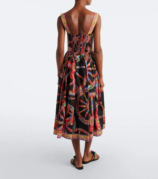 Dolce & Gabbana Carretto Cotton Midi Dress