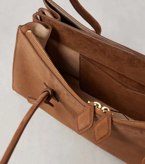 Alaïa Le Teckel Suede Tote Bag