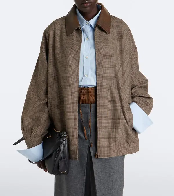 Prada Cotton Poplin Tie-neck Shirt
