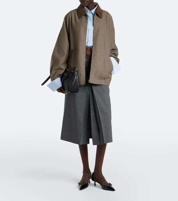 Prada Cotton Poplin Tie-neck Shirt