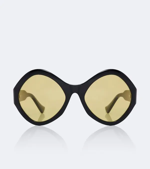 Valentino Garavani Vlogo Round Frame Sunglasses - Black