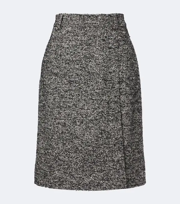 Dolce & Gabbana Wool, Silk, And Alpaca-blend Tweed Pencil Skirt