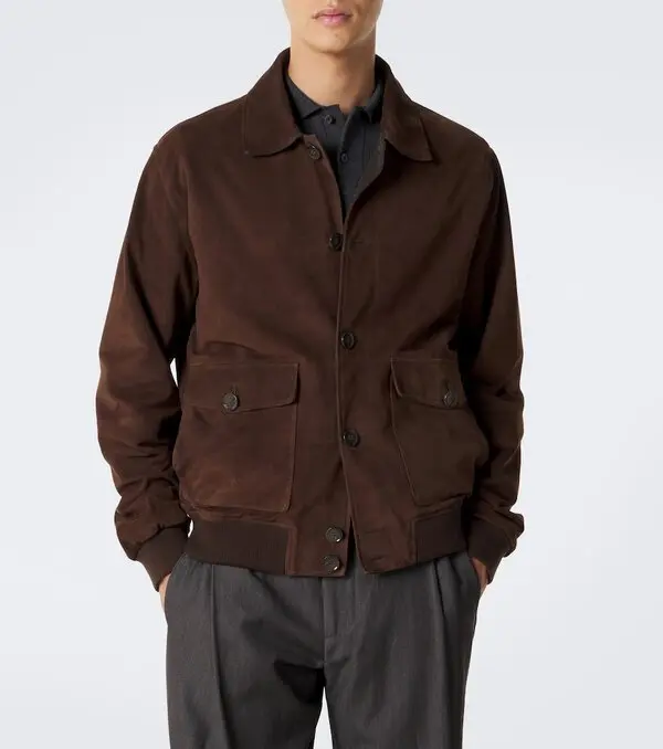 ARMA Tomme Reversible Suede Blouson Jacket - Brown