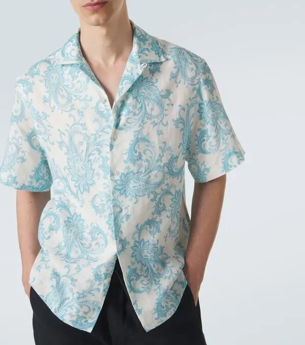 Etro Paisley Linen Shirt - White