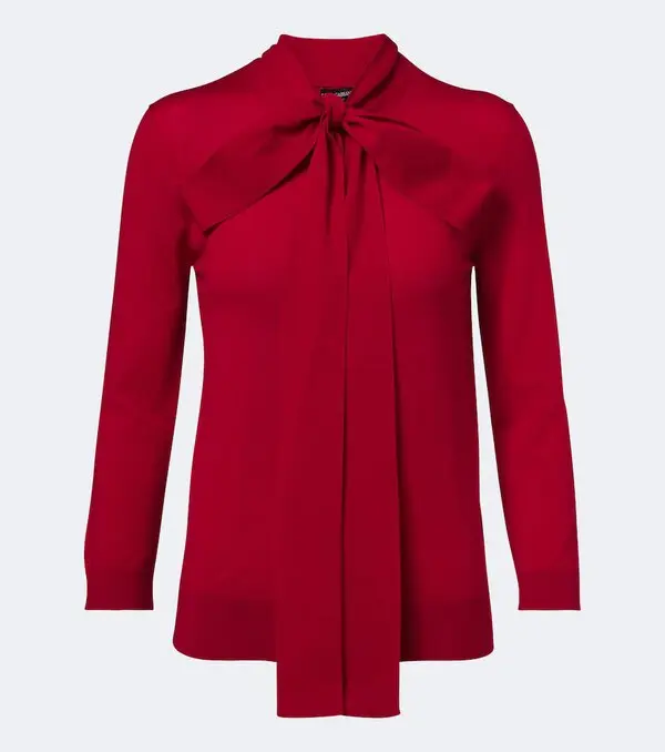 Dolce & Gabbana Bow-detail Virgin Wool Sweater