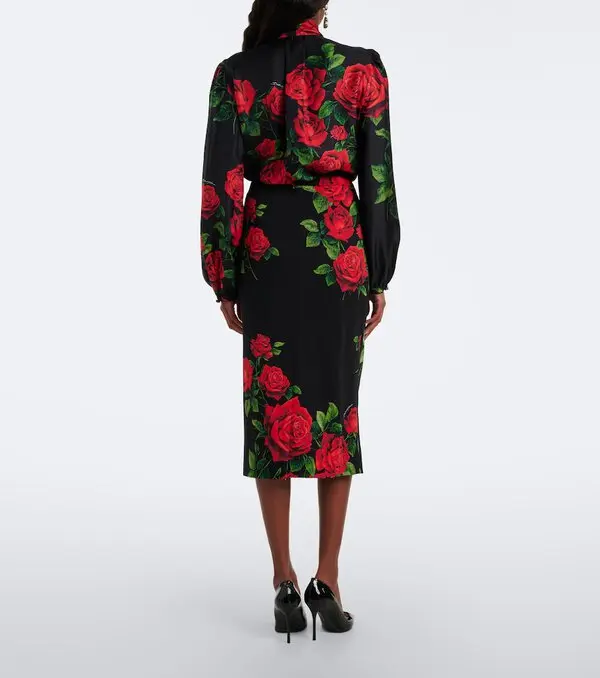 Dolce & Gabbana Floral Pencil Skirt