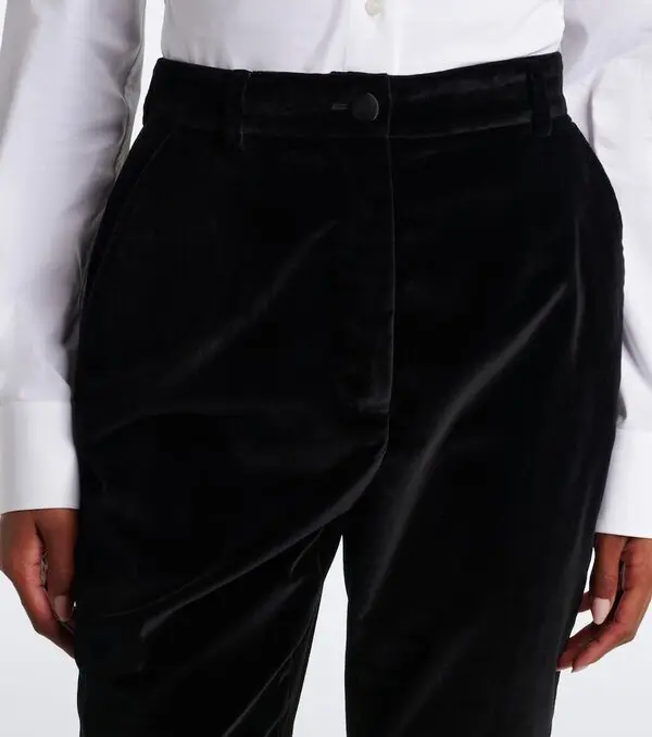 Dolce & Gabbana Cotton And Silk-blend Velvet Slim Pants