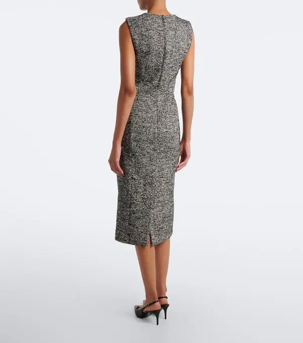Dolce & Gabbana Wool And Silk-blend Tweed Midi Dress