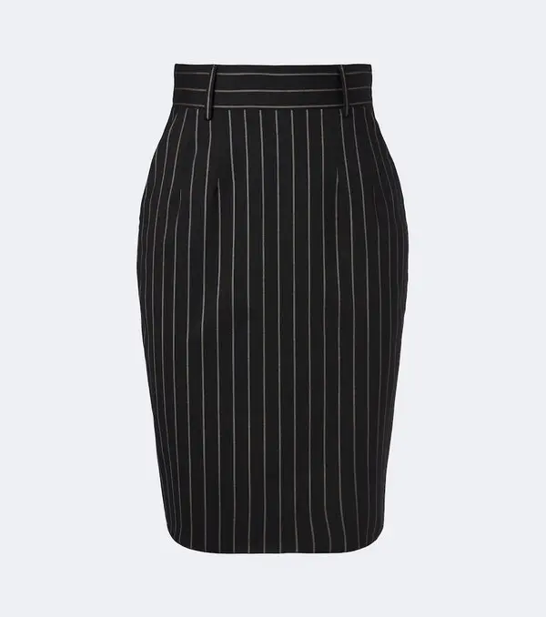 Dolce & Gabbana Pinstriped Wool Pencil Skirt