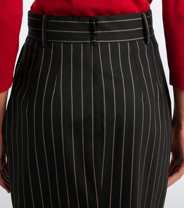 Dolce & Gabbana Pinstriped Wool Pencil Skirt