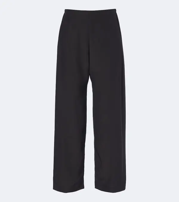 THE ROW Jaine Silk Wide-leg Pants - Black
