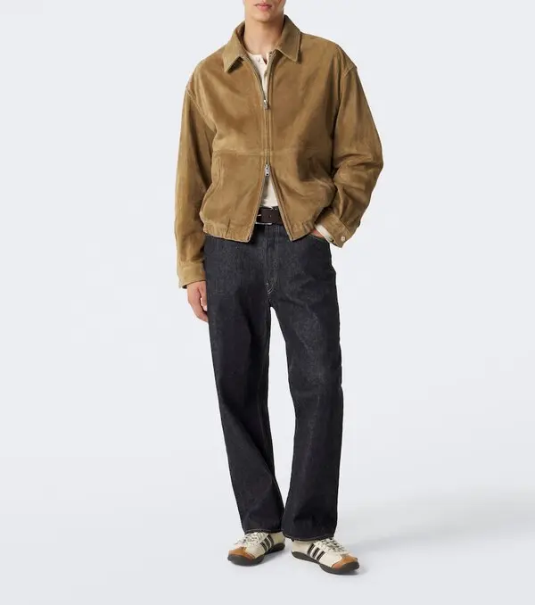 ARMA Maddox Suede Blouson Jacket - Beige