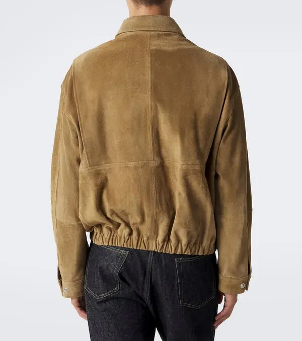 ARMA Maddox Suede Blouson Jacket - Beige