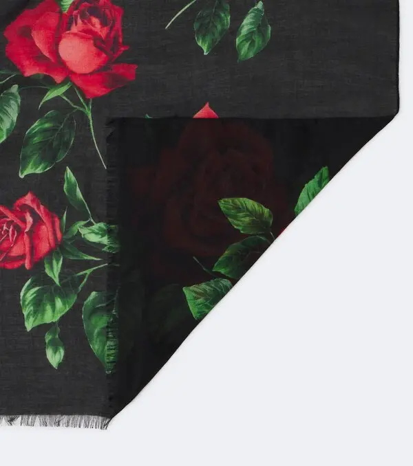 Dolce & Gabbana Floral Silk Scarf