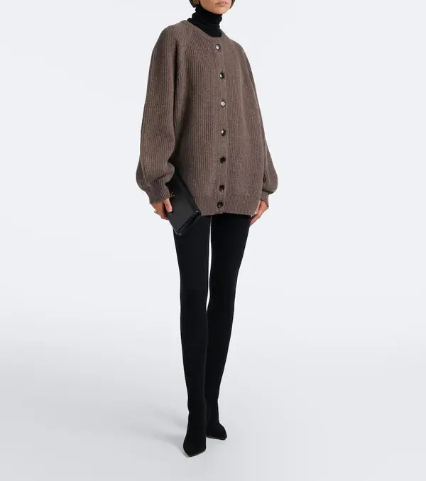Nour Hammour Whit Cashmere And Wool Tights - Black
