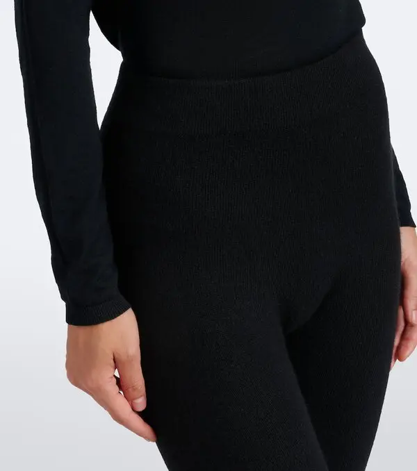 Nour Hammour Whit Cashmere And Wool Tights - Black
