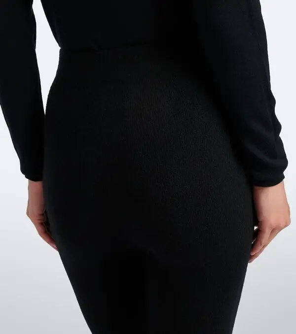 Nour Hammour Whit Cashmere And Wool Tights - Black