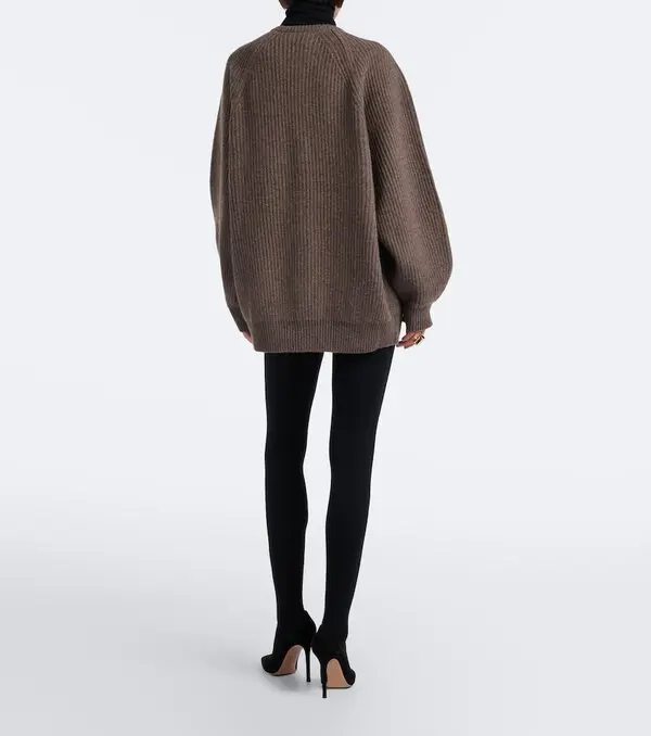 Nour Hammour Whit Cashmere And Wool Tights - Black
