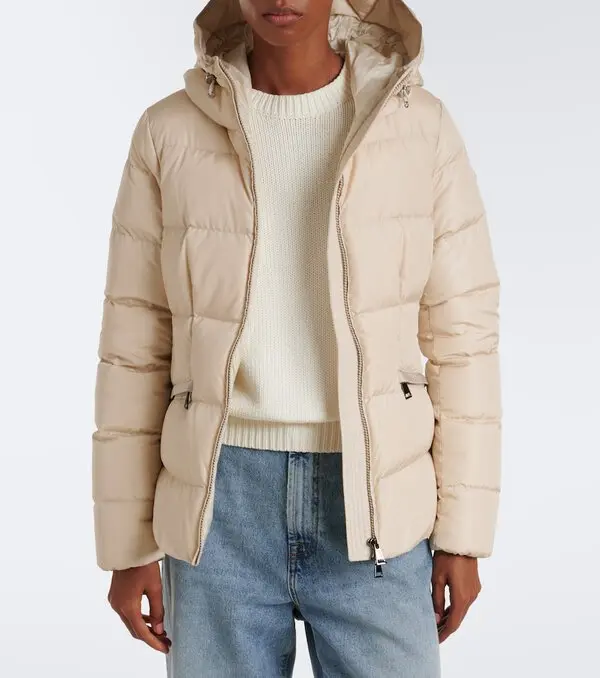 Moncler Avoce" Hooded Down Jacket - White