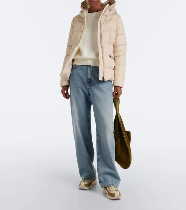 Moncler Avoce" Hooded Down Jacket - White