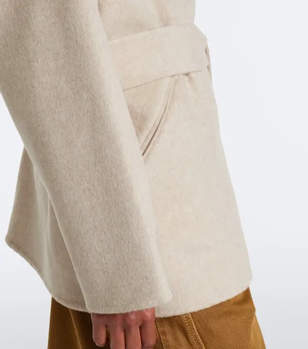 Isabel Marant Étoile Ceaton Wool And Cashmere Wrap Coat - Beige