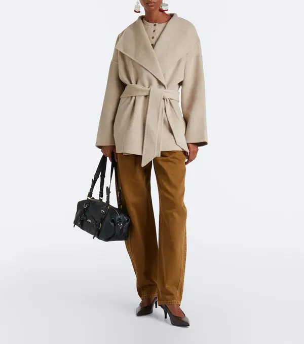 Isabel Marant Étoile Ceaton Wool And Cashmere Wrap Coat - Beige