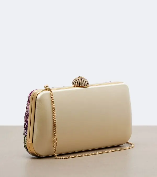 Valentino Garavani Carry Secrets Sequined Satin Clutch
