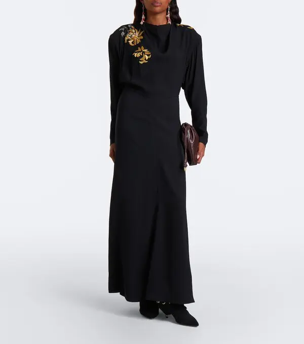 Isabel Marant Étoile Samsha Embellished Maxi Dress - Black