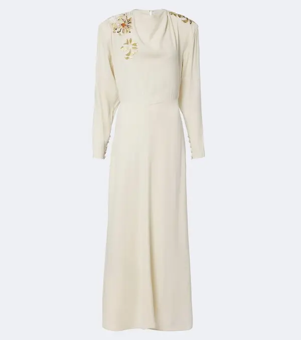Isabel Marant Étoile Samsha Embellished Maxi Dress - White