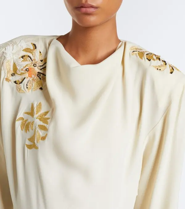 Isabel Marant Étoile Samsha Embellished Maxi Dress - White