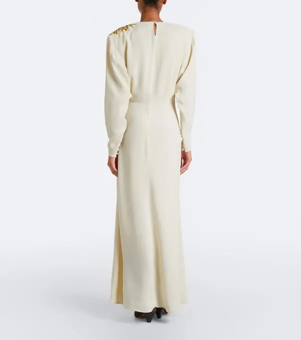 Isabel Marant Étoile Samsha Embellished Maxi Dress - White