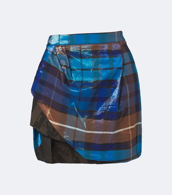 VIVIENNE WESTWOOD Zora Draped Plaid Miniskirt