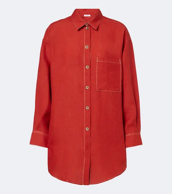 ERES Flashing Linen Shirt - Orange