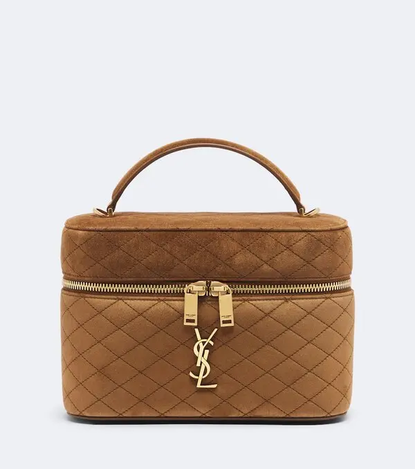 Saint Laurent Gaby Large Suede Vanity Bag