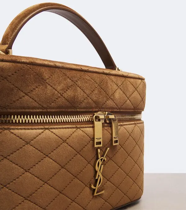Saint Laurent Gaby Large Suede Vanity Bag