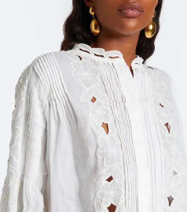 Isabel Marant Étoile Rubra Broderie Anglaise Ramie Blouse