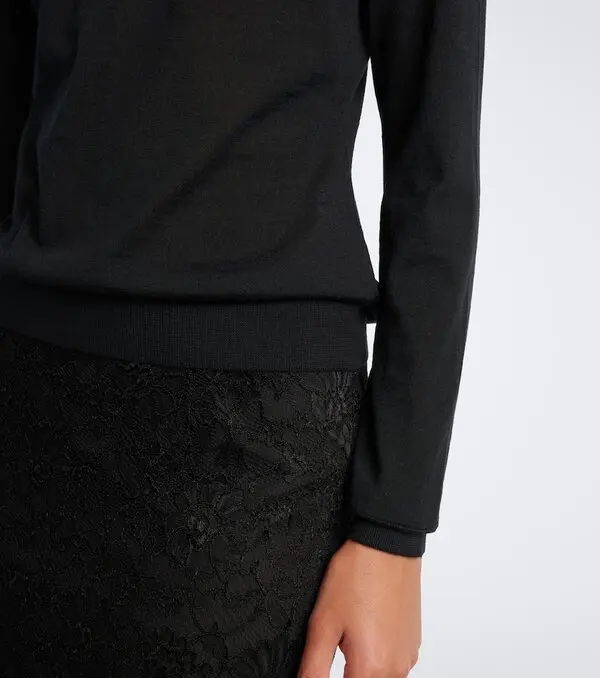 Dolce & Gabbana Embellished Cashmere Polo Sweater