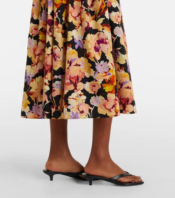 Ulla Johnson Marin Floral Cotton Poplin Midi Dress