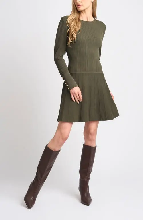 Ted Baker London Karla Button Cuff Minidress - Midnight Olive