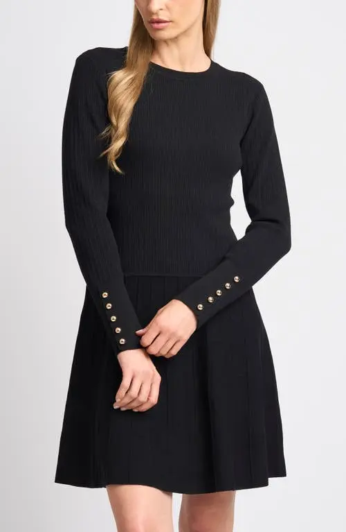 Ted Baker London Karla Button Cuff Minidress